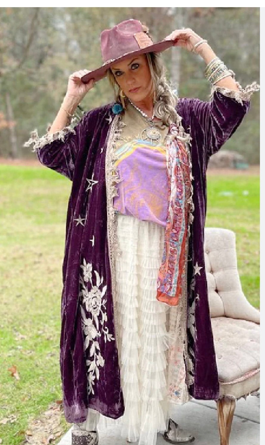 "JADED GYPSY" MOONLIGHT WALK VELVET DUSTER | Cactus Annie's LLC