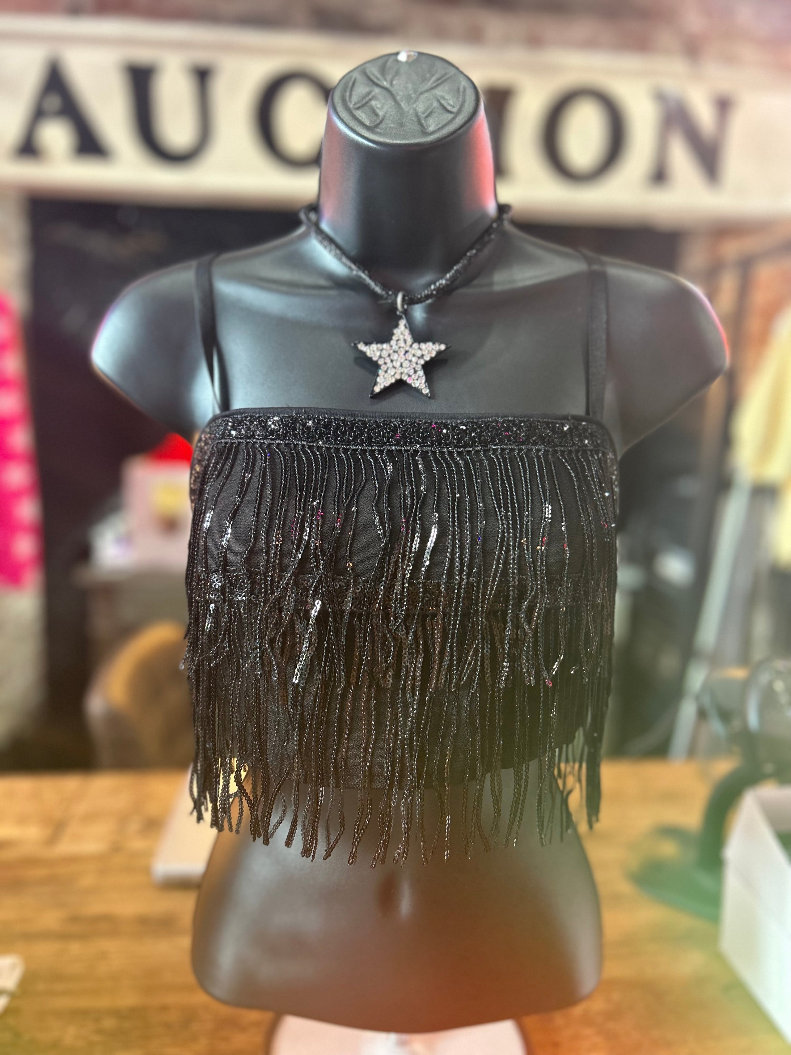 BLACK BLING HALF TANK | Cactus Annie's LLC